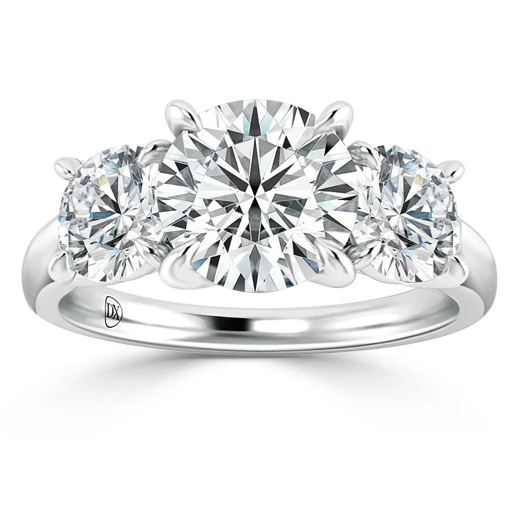Zoe - Platinum Round Engagement Ring | DX Diamonds