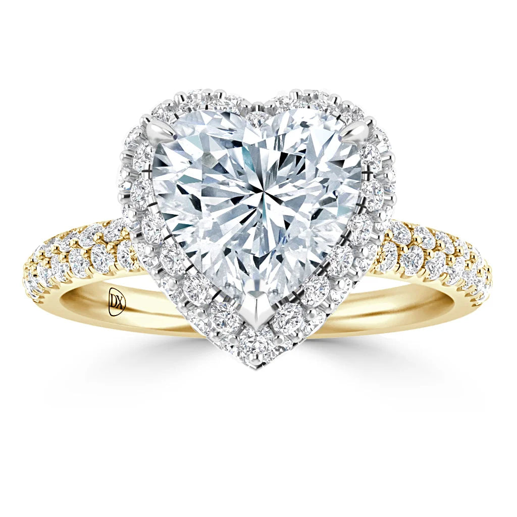 Claudia - 18ct Yellow Gold Heart Engagement Ring | DX Diamonds