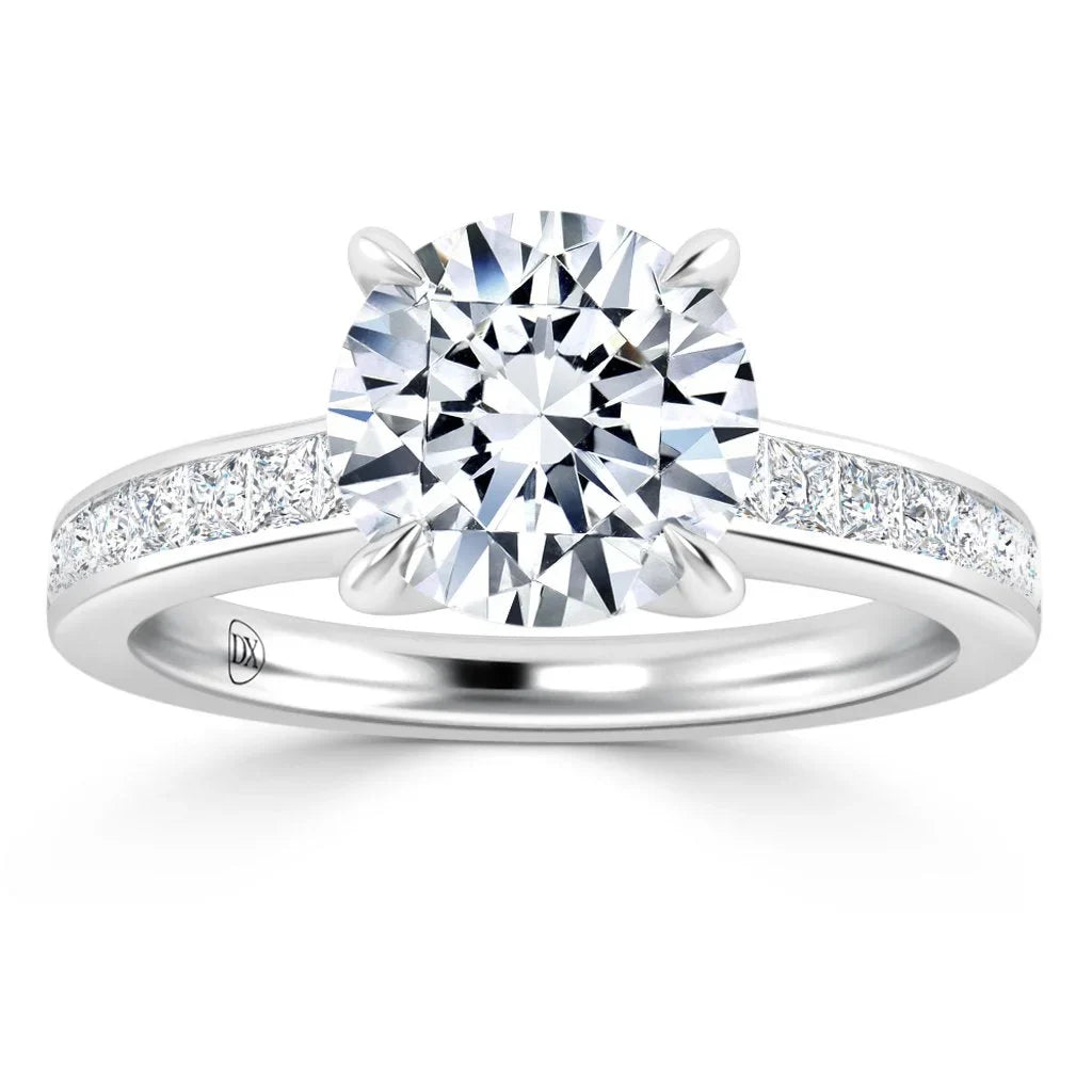 Crystal - 18ct White Gold Round Engagement Ring | DX Diamonds