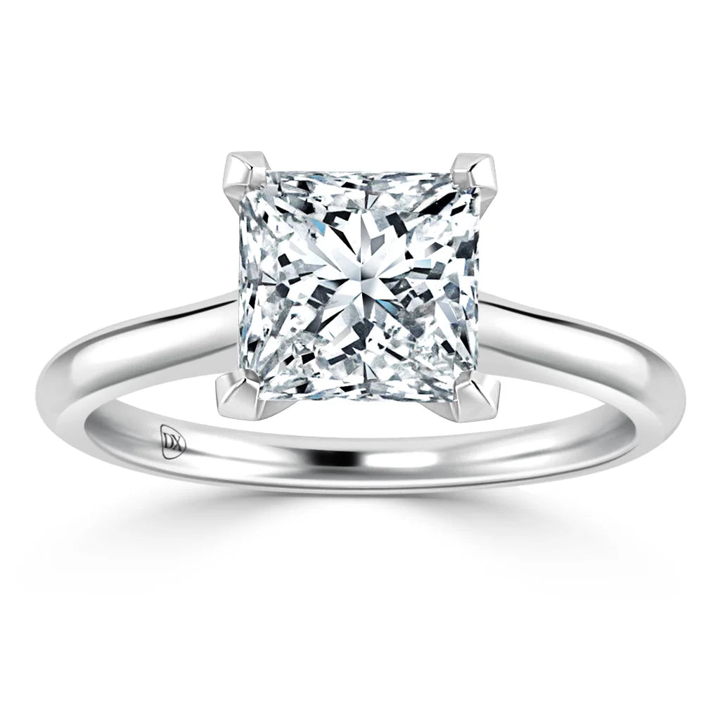 Alexandra - Platinum Princess Engagement Ring | DX Diamonds