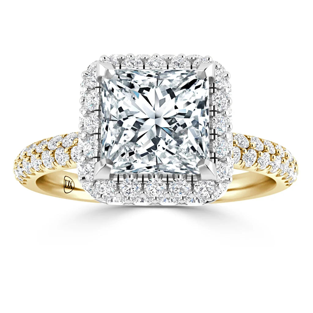 Claudia - 18ct Yellow Gold Princess Engagement Ring | DX Diamonds