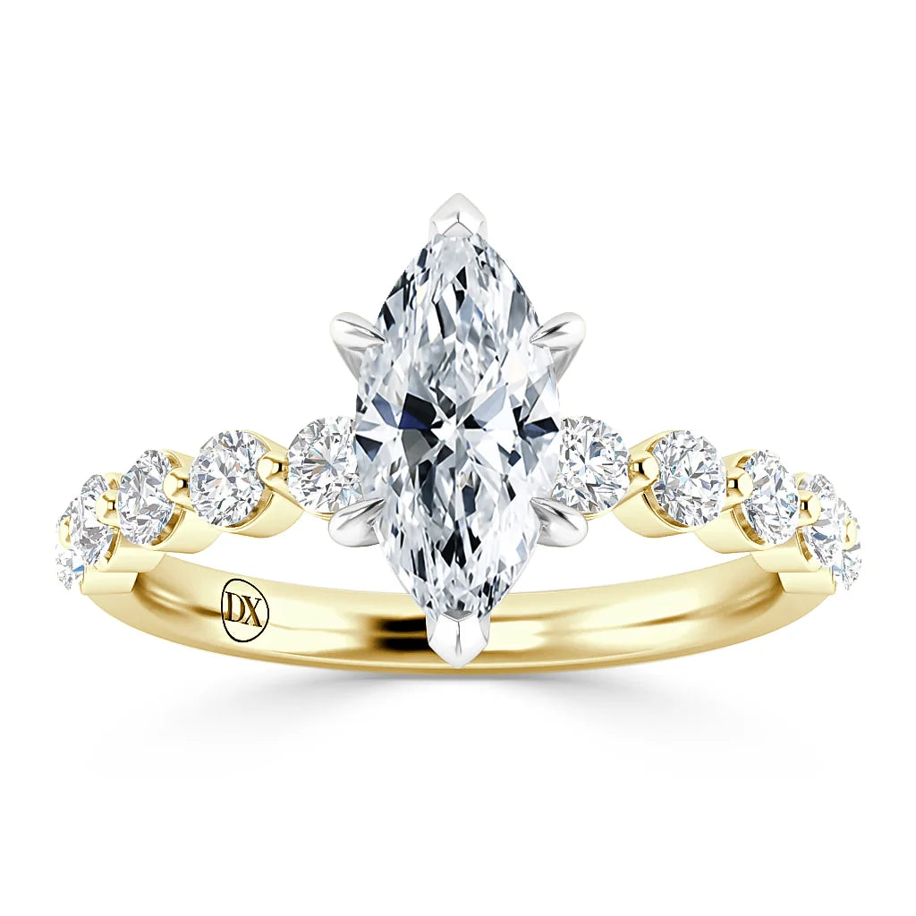 Margot - 18ct Yellow Gold Marquise Engagement Ring | DX Diamonds