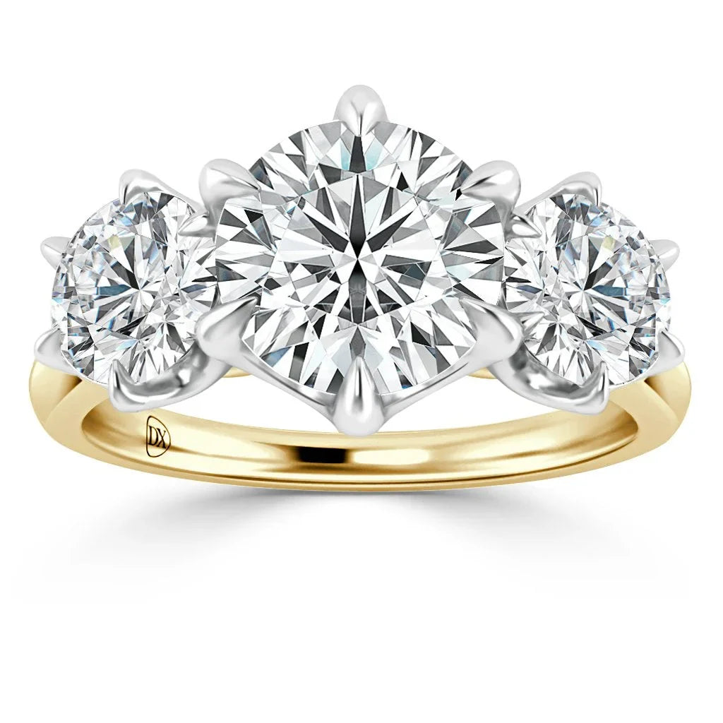 Rachael - 18ct Yellow Gold Round Engagement Ring | DX Diamonds