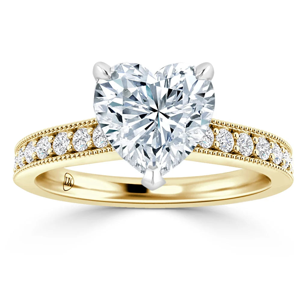Emma - 18ct Yellow Gold Heart Engagement Ring | DX Diamonds