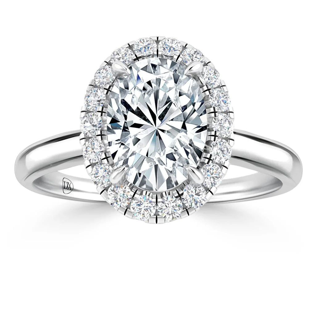Helen - Platinum Oval Engagement Ring | DX Diamonds